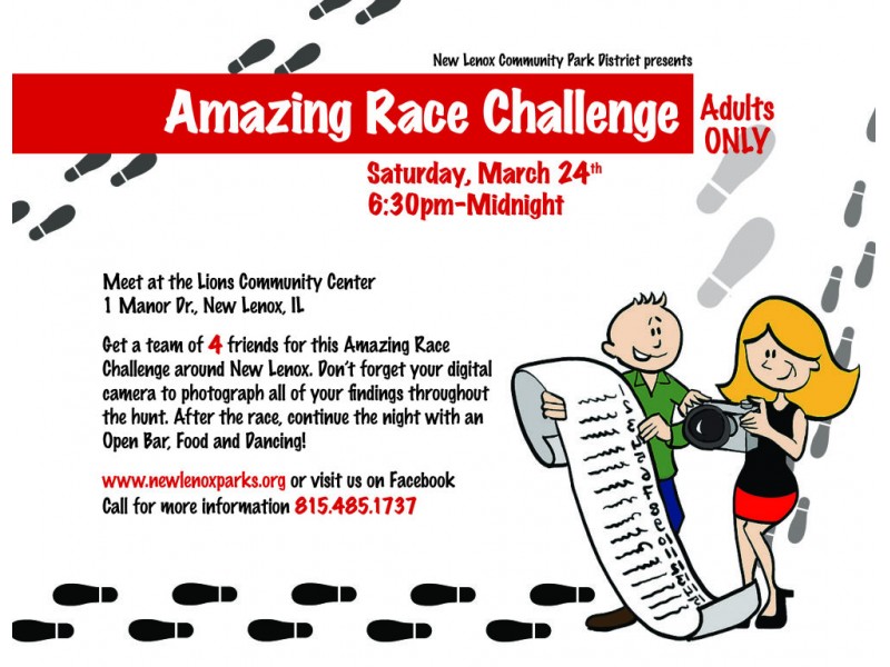 Amazing Race Challenge~Ages 21 and over | New Lenox, IL Patch
