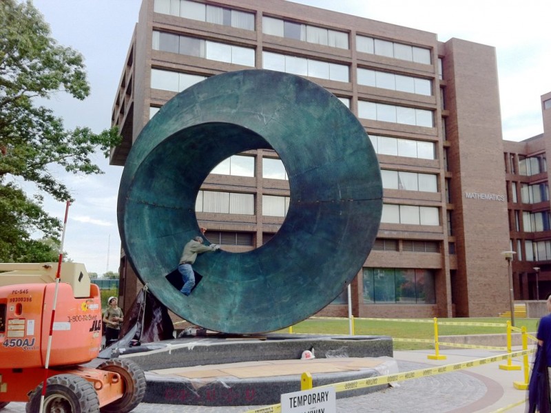 PHOTO: Huge Umbilic Torus Sculpture Arrives On Campus | Three Village ...
