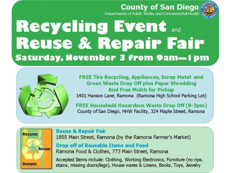 Ramona Recycling and Reuse Fair | Ramona, CA Patch
