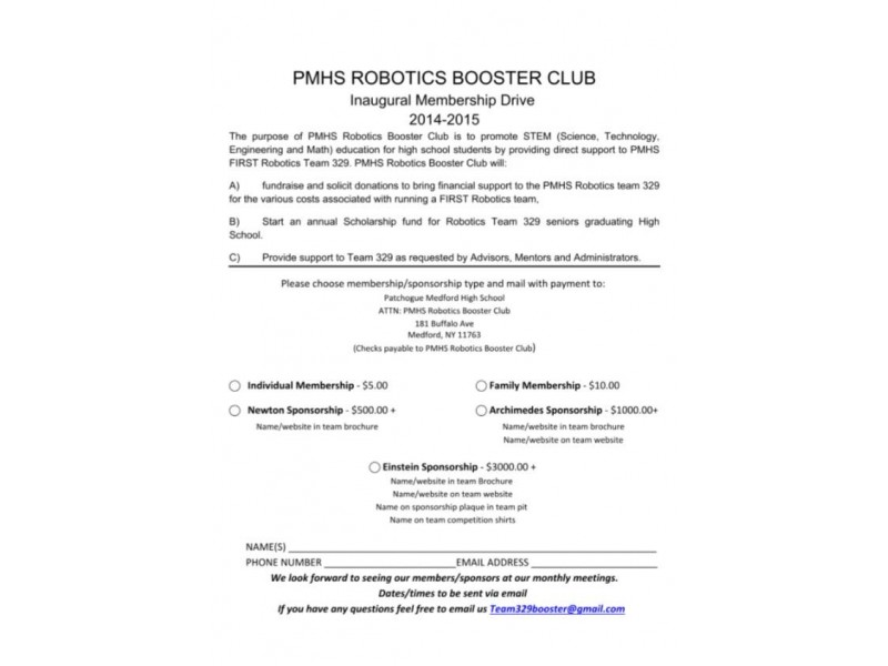 Newly Formed PMHS Robotics Booster Club | Patchogue, NY Patch