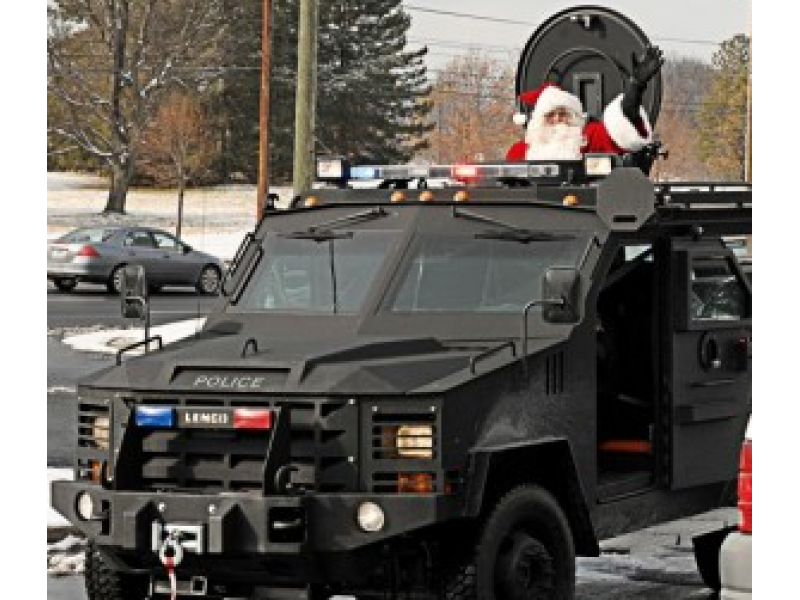 Santa Rides Through Silver Spring on Armored Vehicle | Silver Spring ...