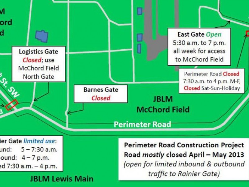 Road Work Affects Drivers On and Near Joint Base Lewis-McChord Starting ...