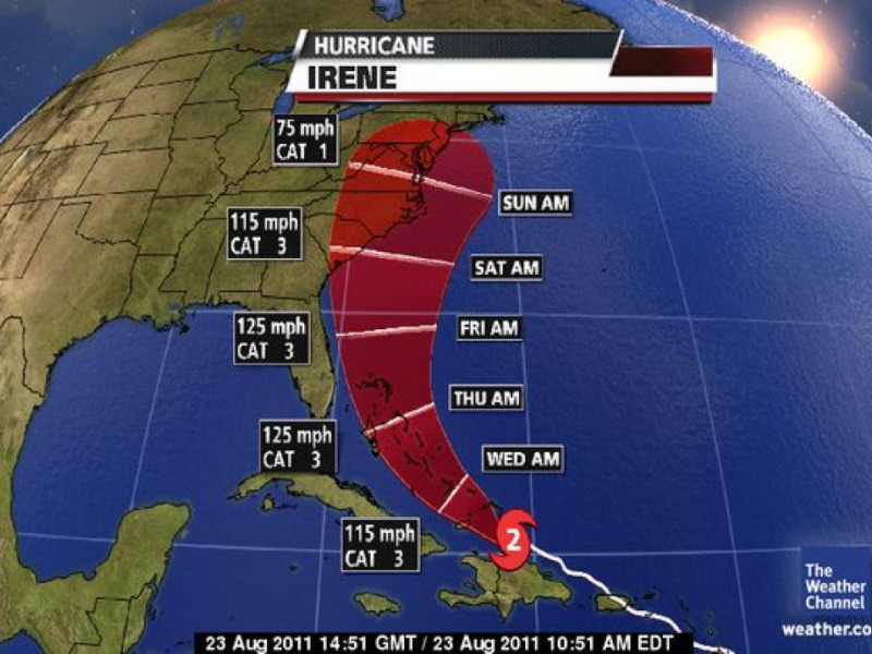 Current Hurricane Irene Tracking Sets Broadneck in Storm's Path ...