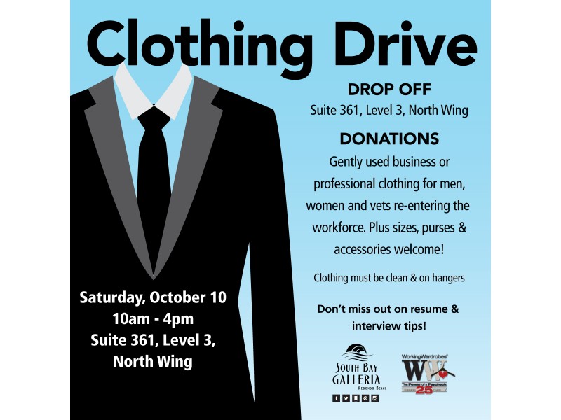 Professional Clothing Drive at South Bay Galleria! | Redondo Beach, CA ...