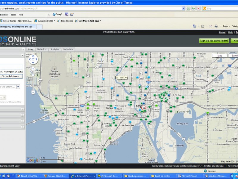 Tampa Police Launch Crime Mapping Website Tampa Fl Patch