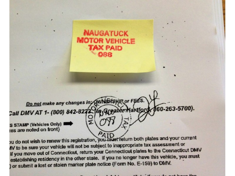Man Tries to Fool DMV With Fake Tax Stamp | Naugatuck, CT Patch